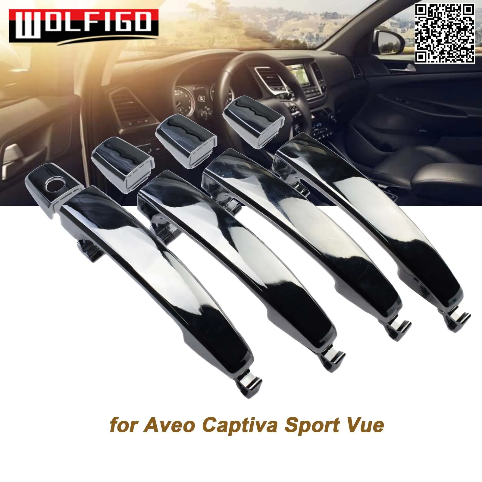 Outside Exterior Door Handls Chrome W/ Keyhole Front Rear Left Right ...