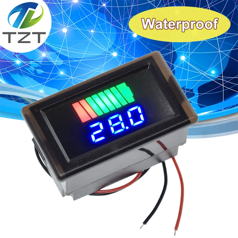 Car Battery Charge Level Indicator 12V 60V Lithium Battery Capacity ...