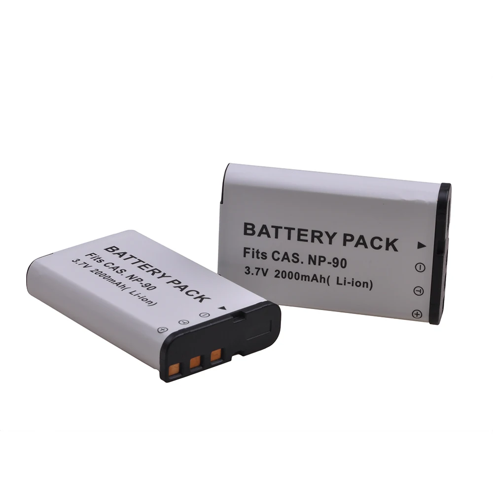 2x Battery-2 Pièces NP-90 NP90 Batterie pour Casio NP 90, Exilim EX-H10, EX-H15, EX-H20G, EX ...