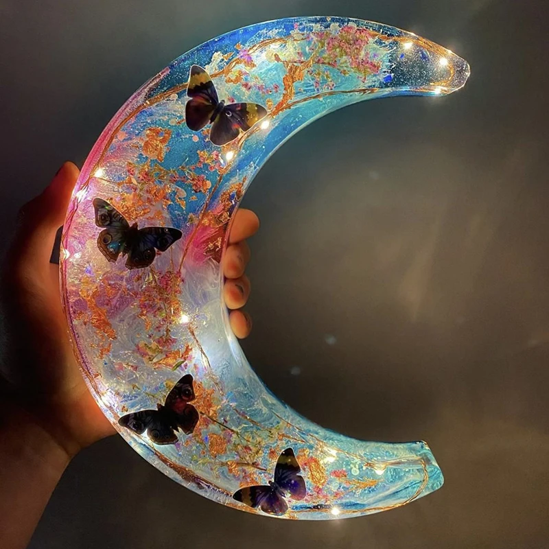 Large Moon Epoxy Resin Mold DIY Home Decoration Silicone Mold for Resin ...