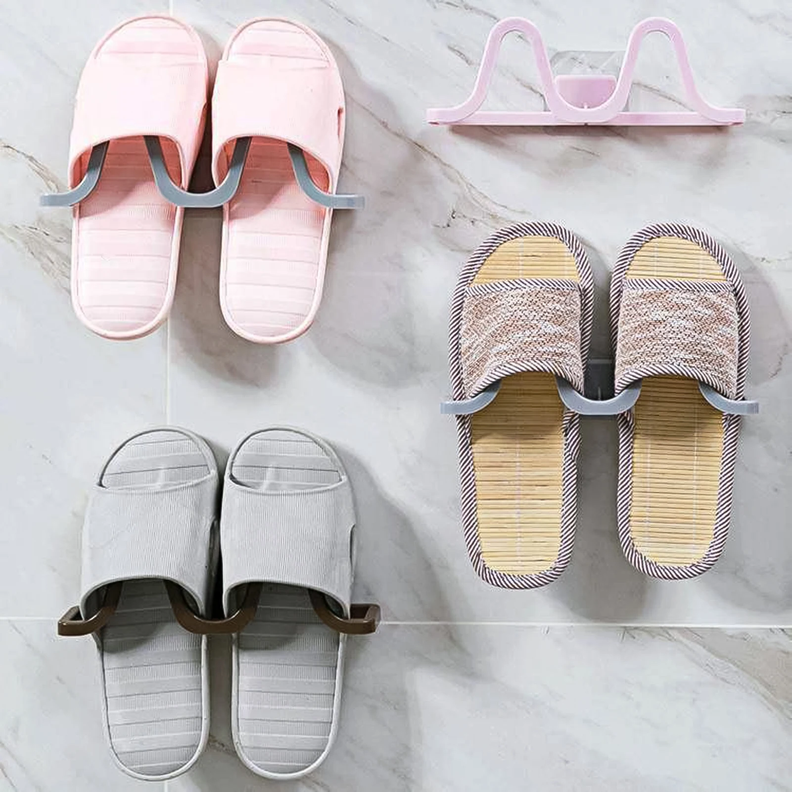 New Wall Mounted Shoe Rack Bathroom Home Shoe Organizer Space Saving ...
