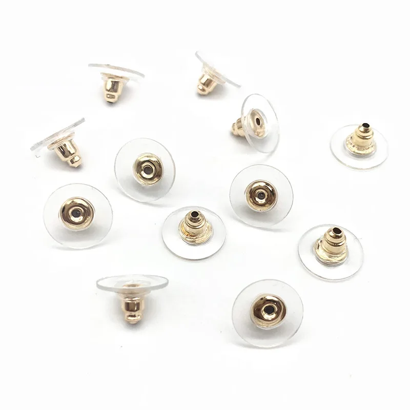 50pcs Stainless Steel Bullet Comfort Clutch Earring Back Earnut Stopper ...