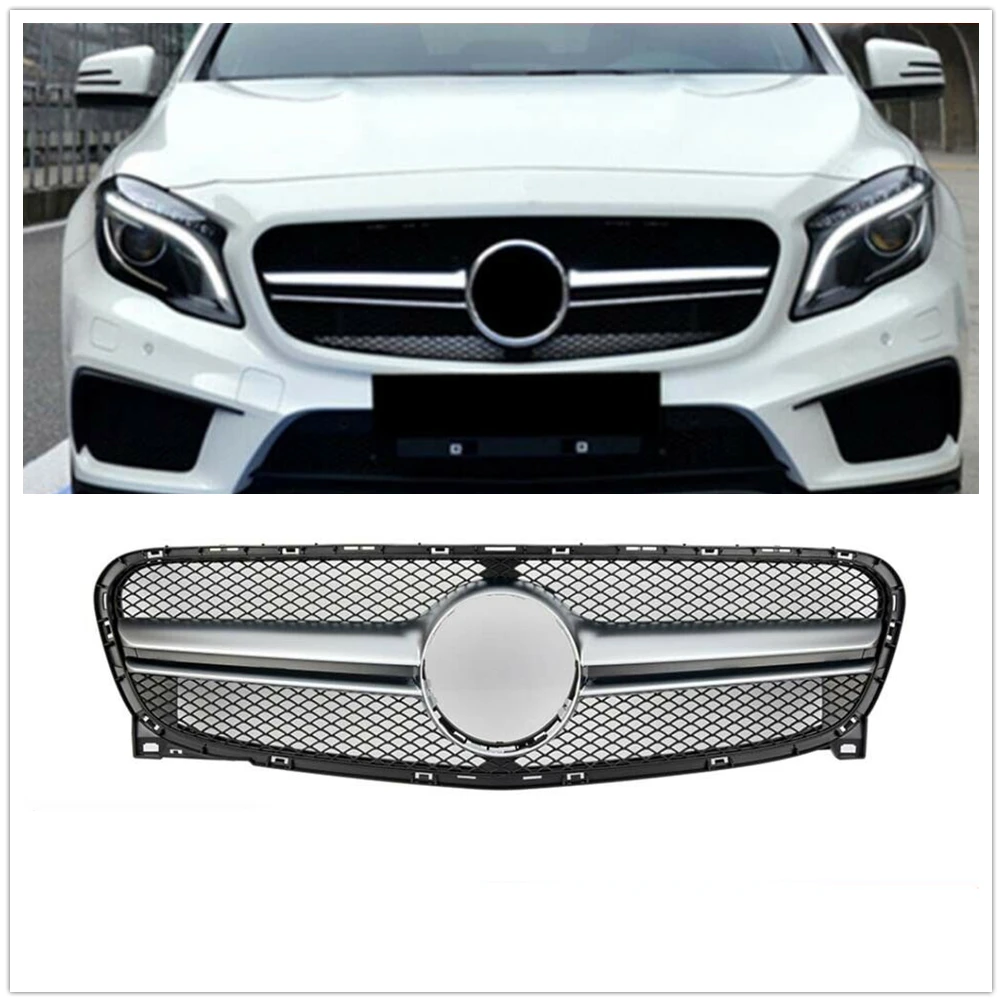 Grade-dianteira-do-carro-grill-para-mercedes-benz-gla-x156-gla45-amg ...