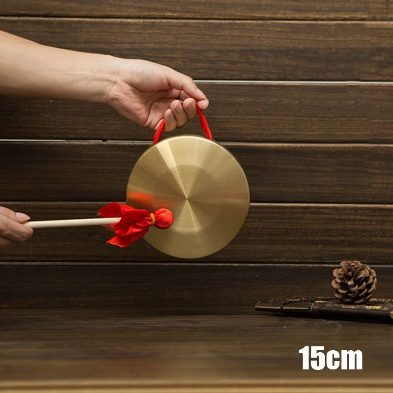 Hand Gong with Wooden Stick Traditional Chinese Folk Musical Instrument ...