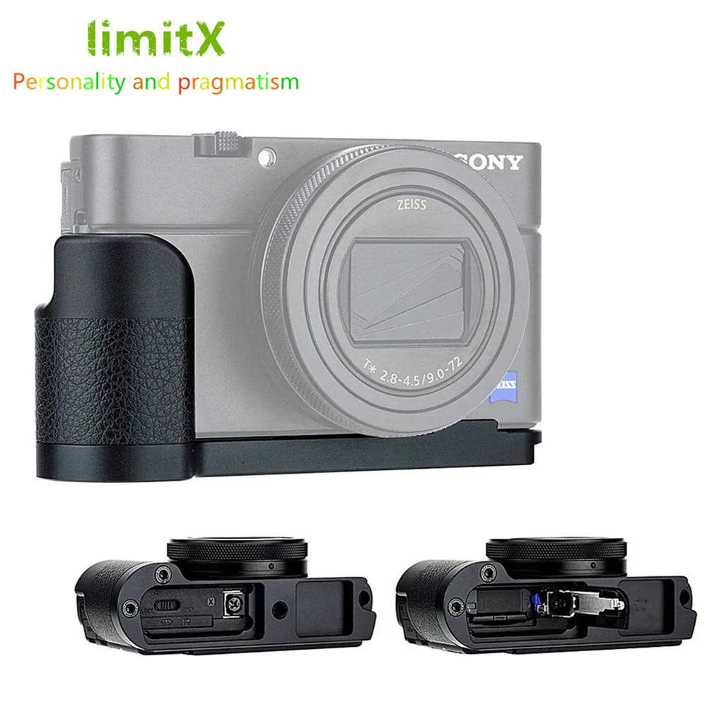 Empuñadura de Metal antideslizante, soporte en L RX100 para Sony, Mark ...