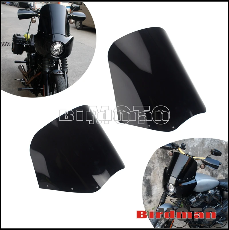 Motorcycle Headlight Fairing Replacement 15'' Windshield Wind Screen ...