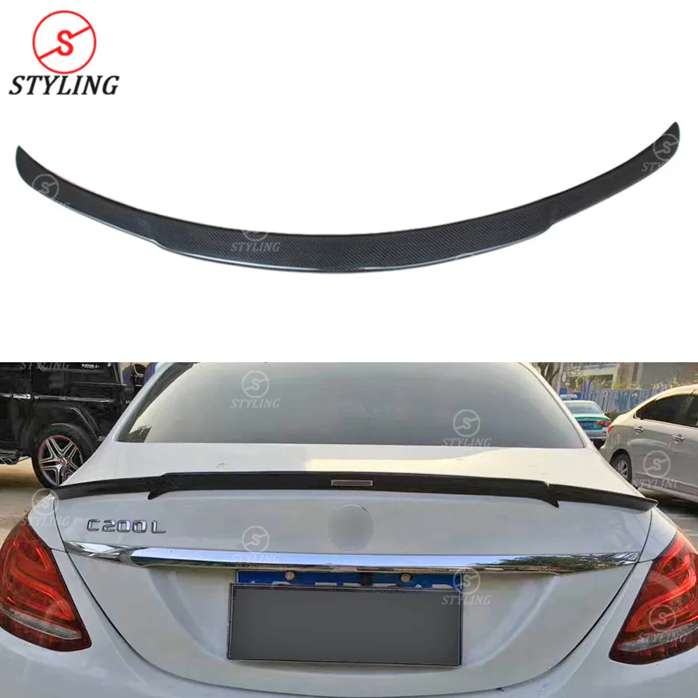 W205 Carbon Spoiler For Brabus Style For Mercedes-benz Sedan C63 C300 ...