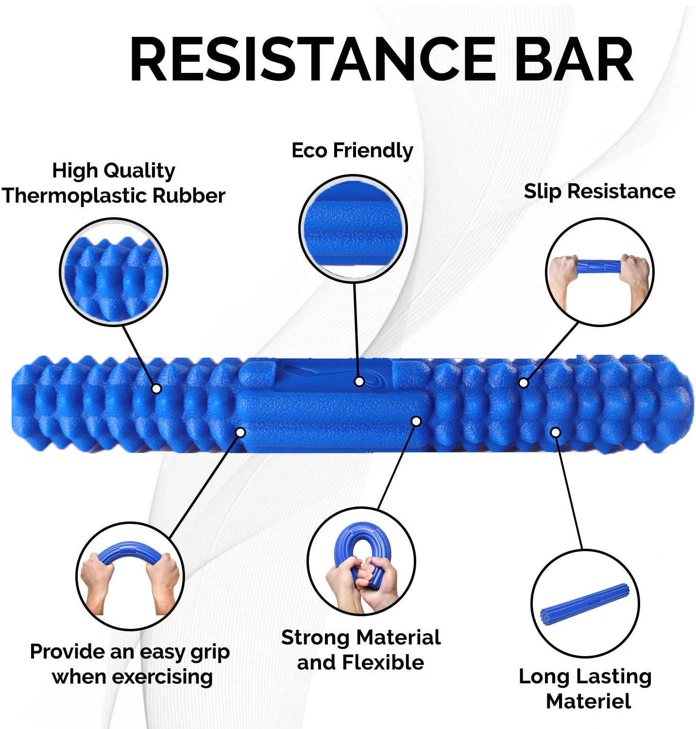 Flex Tennis Elbow Bar for Physical Therapy Grip Strength Hand ...