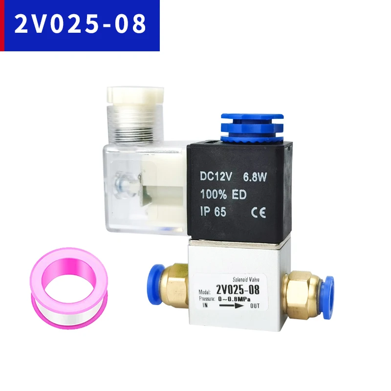 2V025-08 1/4" 2 Position 2 Port Air Solenoid Valve 220V Valvula ...