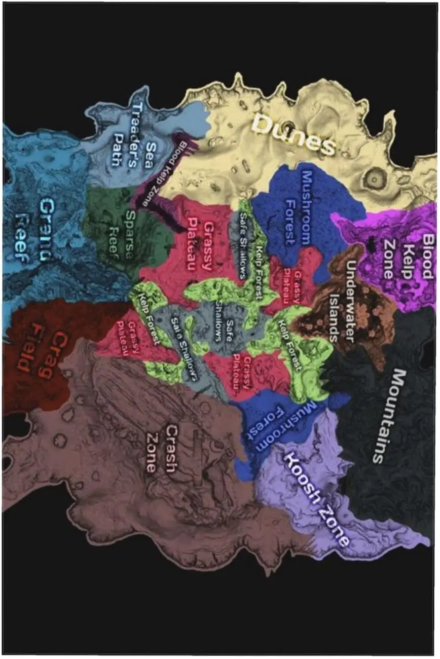 Subnautica Annotated Maps Imgur Map Subnautica Concept Art Images