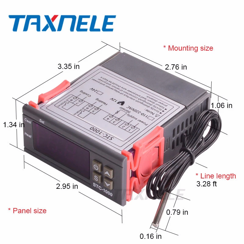 Taxnele STC-3000 Digital Temperature Controller Thermostat Thermoregulator incubator Relay LED ...