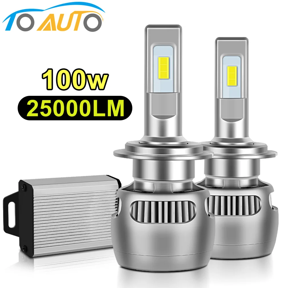 Faróis para carro com luz super brilhante, 2 lâmpadas de alta potência ...