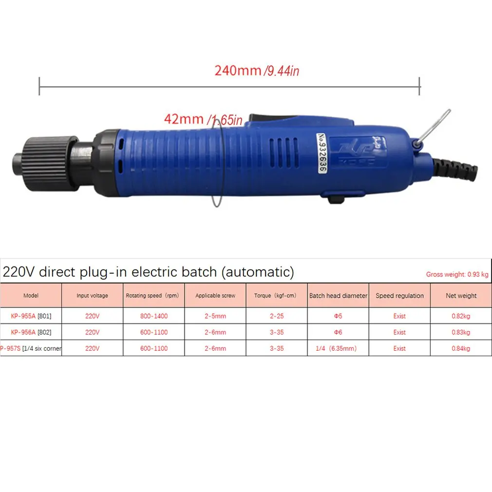 Direct Insertion Semi-automatic Electric Screw Batch KP5226-801 ...