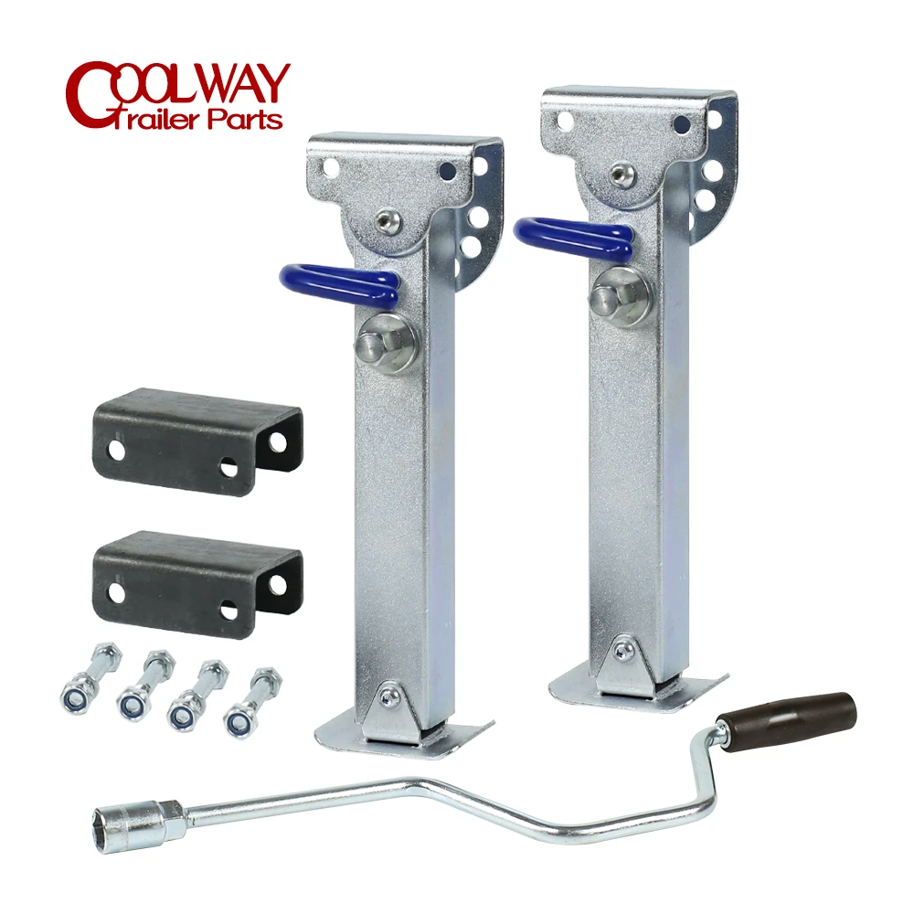 2pcs Trailer Stabilser Legs With A Handler 350~490mm Caravan Parking ...