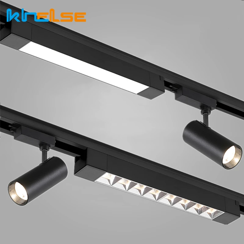 Modern-Long-Strip-LED-Track-Lamps-20-30W-Aluminum-Ceiling-Rail-Line ...