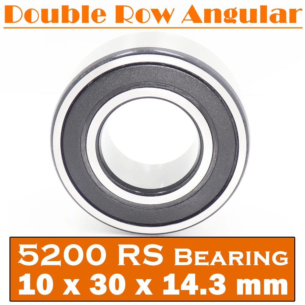 5200 2rs Bearing 10*30*14.3 Mm ( 1 Pc ) Axial Double Row Angular ...