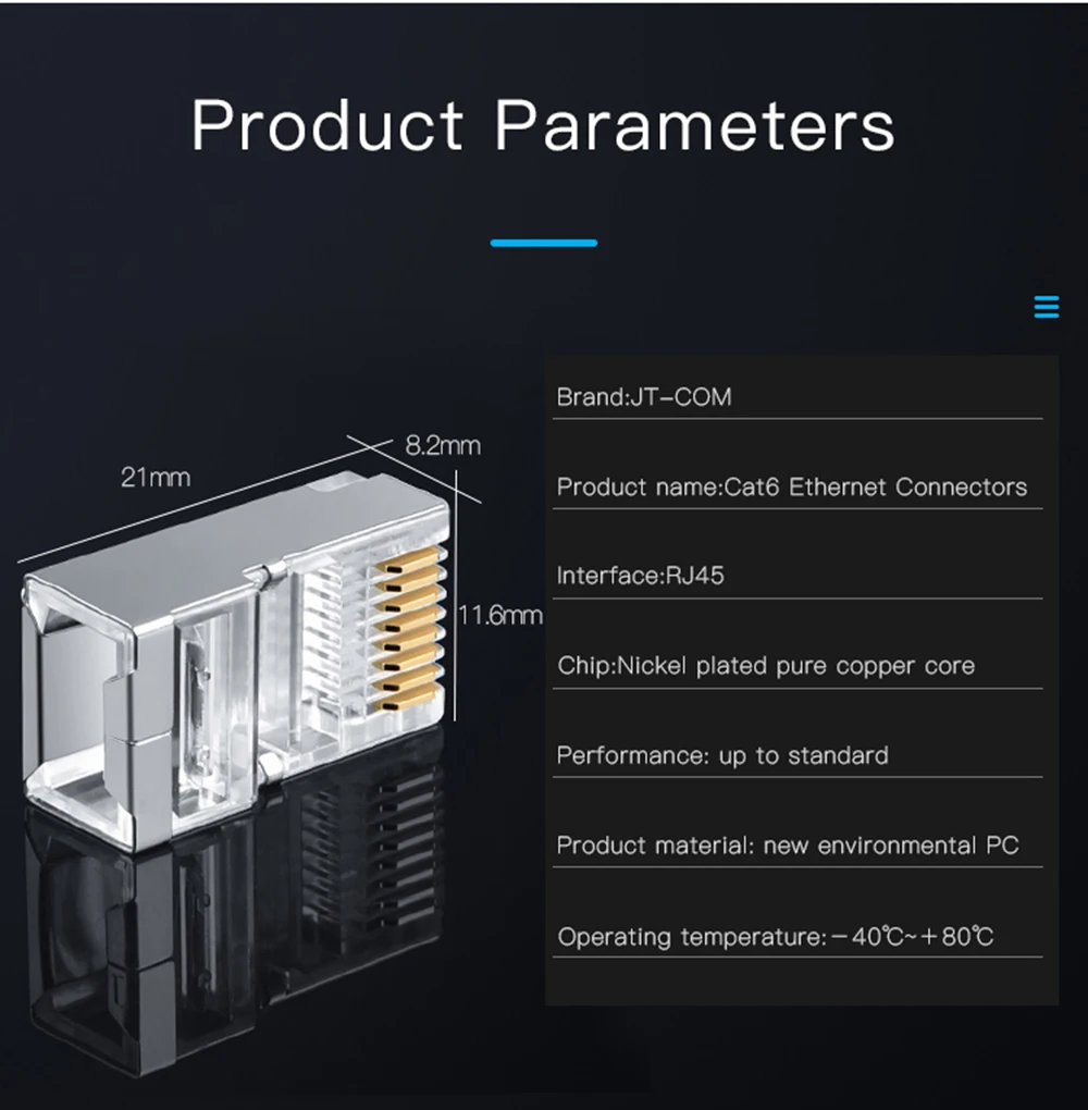 Micronet RJ45 Cable Connector-Pack