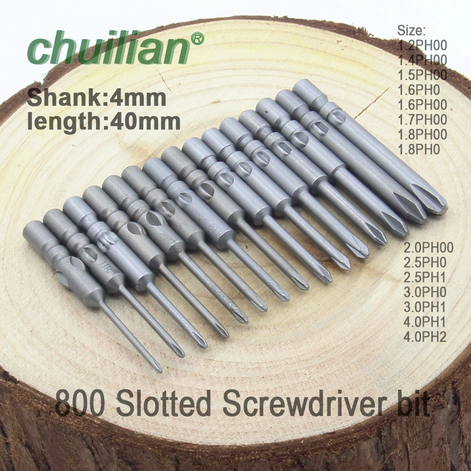 800 4mm Shank Electric Screwdriver Bit Set Magnetic Phillips Cross Ph00 ...