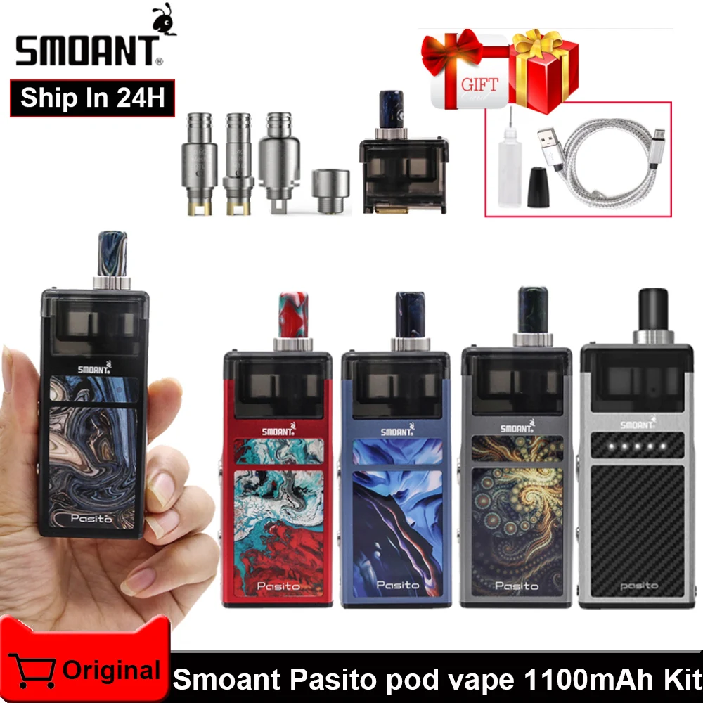 Original Smoant Pasito Pod Kit 1100mah Builtin Battery 3ml Pod Vs ...