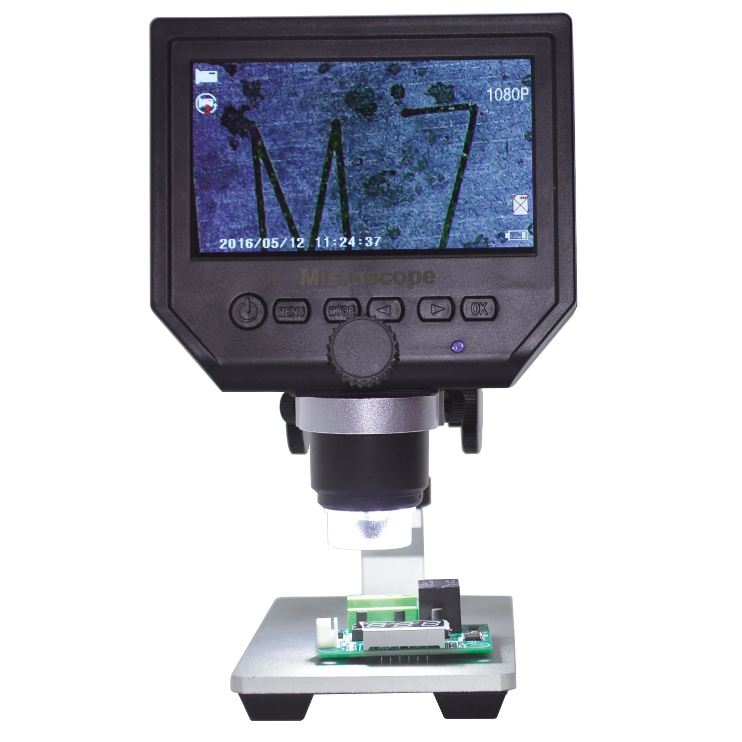 1080hd Digital Microscope 600x 16 Languages Portable Electronic ...