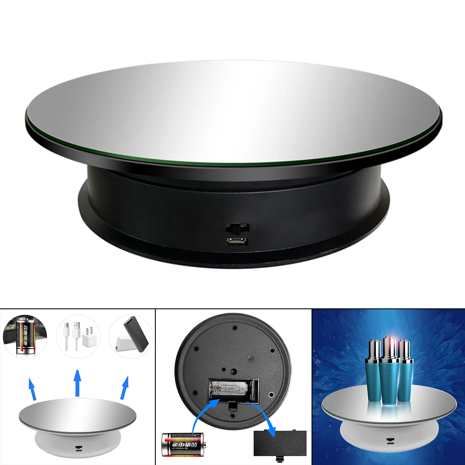 Easy Return Online activity promotion 2 Pieces 360° Electric Rotating ...