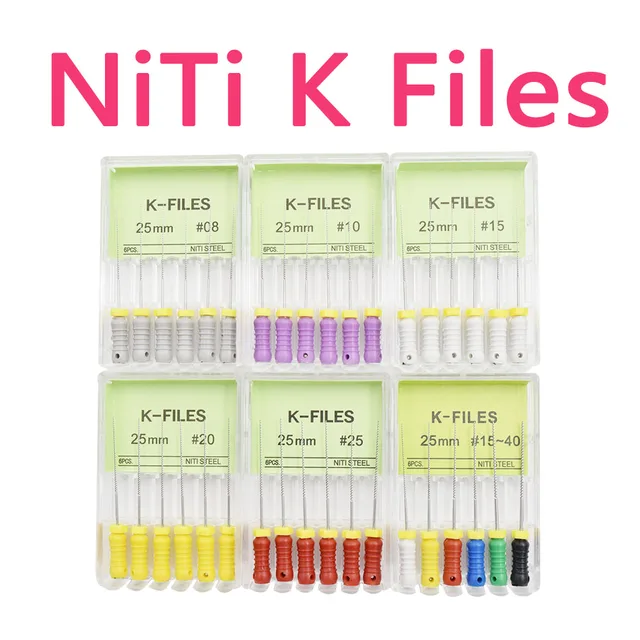 10 boxes dental NITI K files root canal endo files dental hand files ...