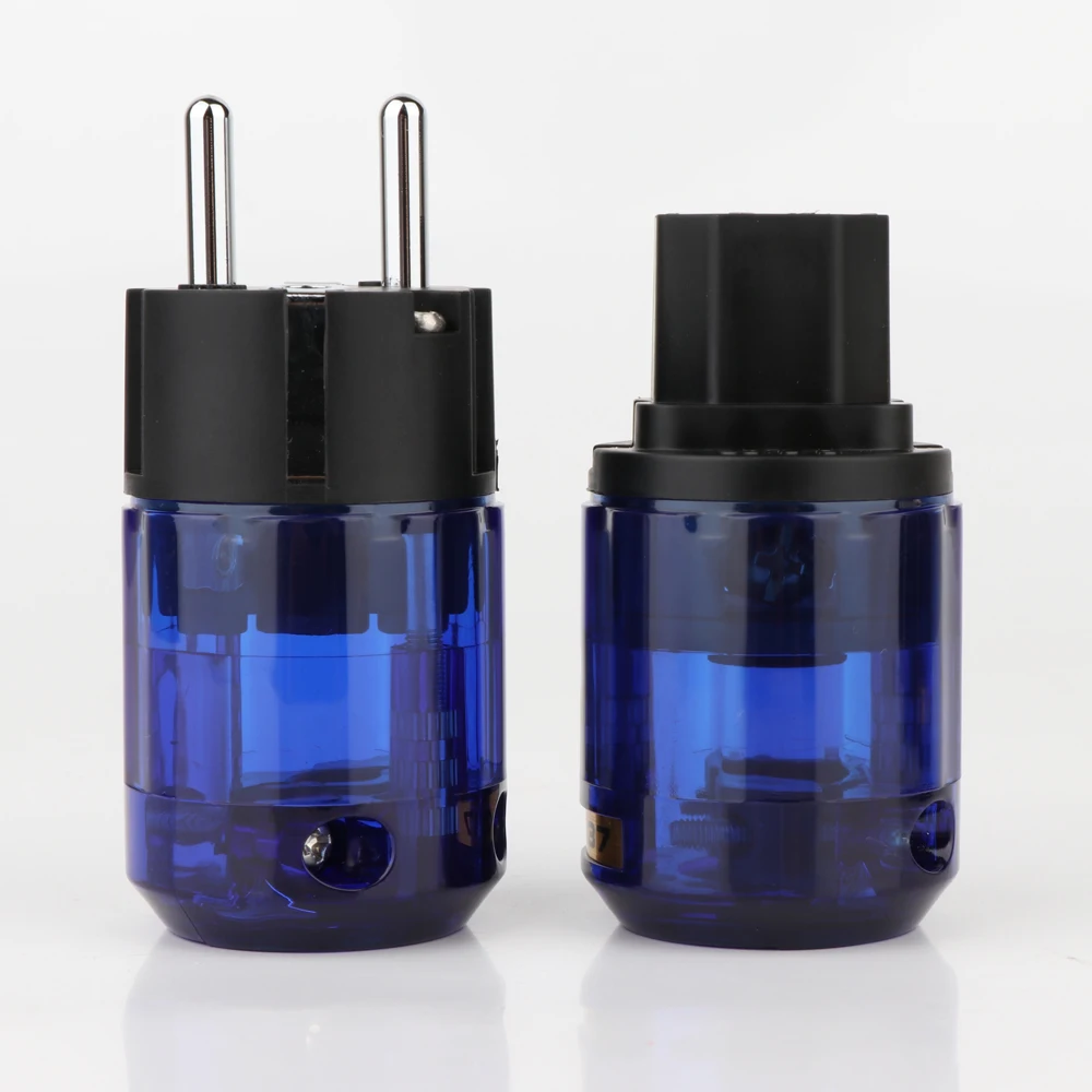P037E+C37 Rhodium plated EU power connector IEC female connector ...