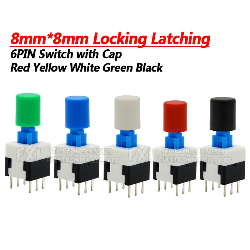 10Sets-20PCS-8-8mm-with-cap-Locking-Latching-Push-Tactile-Power-Micro ...