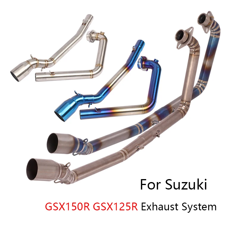 For Suzuki GSX150R GSX125R Exhaust System Motorcycle Header Mid Link ...