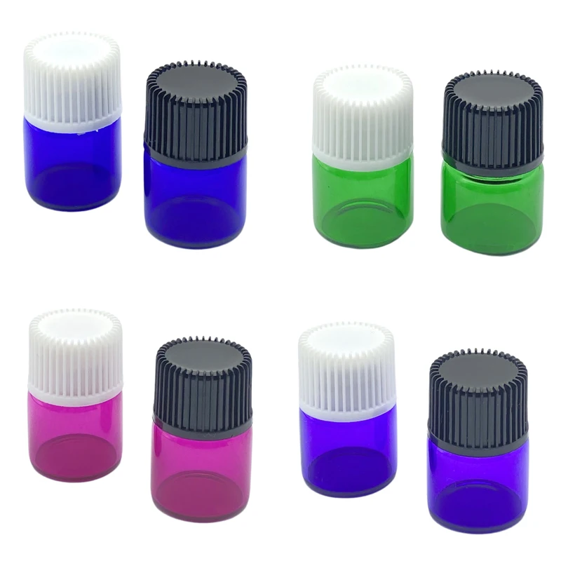 100pcs 1ml 2ml 3ml 5ml Mini Colorful Glass Bottle Small Perfume Sample ...