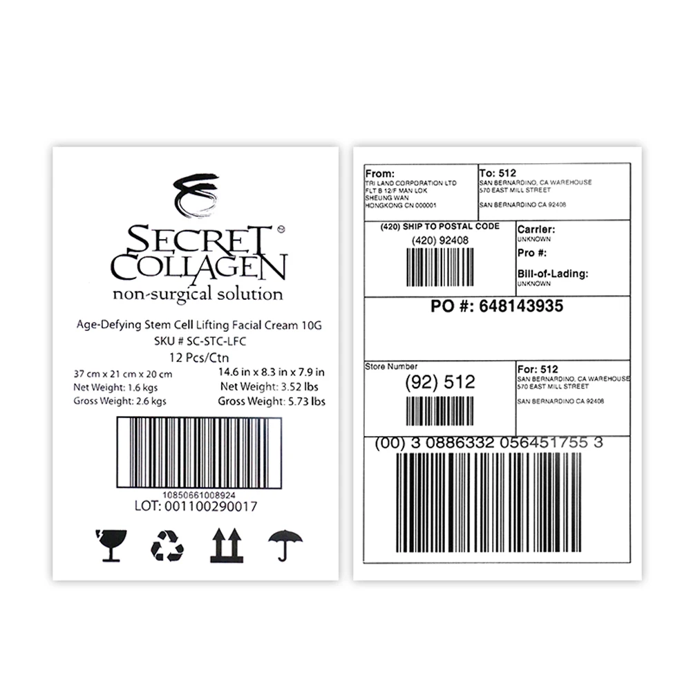 Adhesive Shipping Labels Customizable A4/A5 Express Transparent ...
