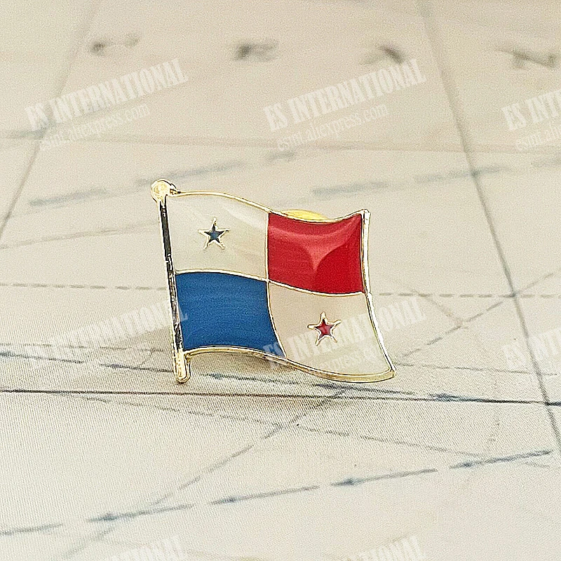 Panama-National-Flag-Lapel-Pins-Crystal-Epoxy-Metal-Enamel-Badge-Paint ...