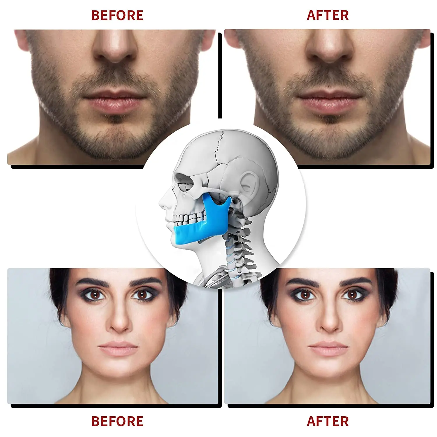 Appareil massage manuel,Boule d'exercice de mâchoire 50lb,levage du ...