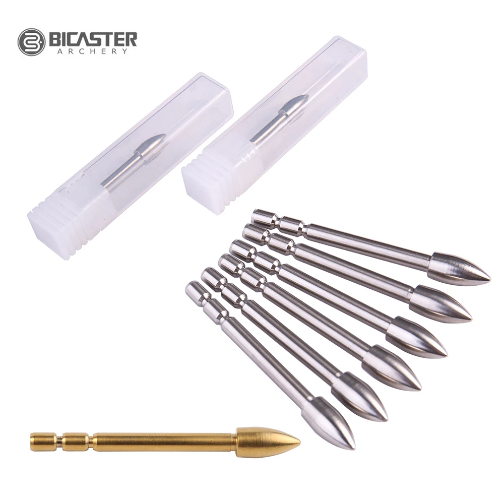 Bicaster Tungsten Steel Glue-in Archery Hunting Bullet Arrow Point 120 ...