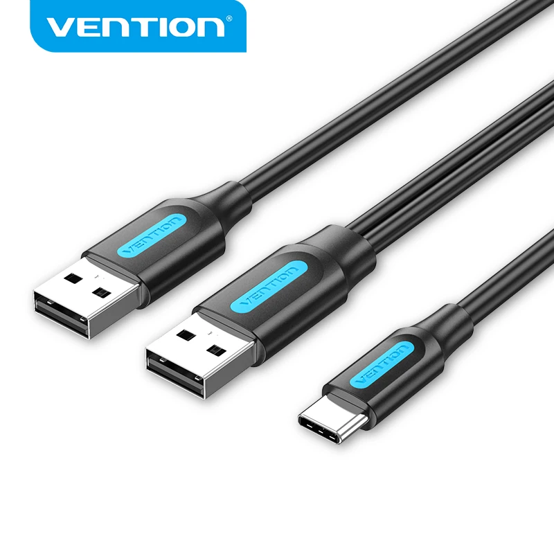 Vention-Type-C-Dual-USB-with-Power-Supply-3A-Fast-Charging-Data-Cable ...