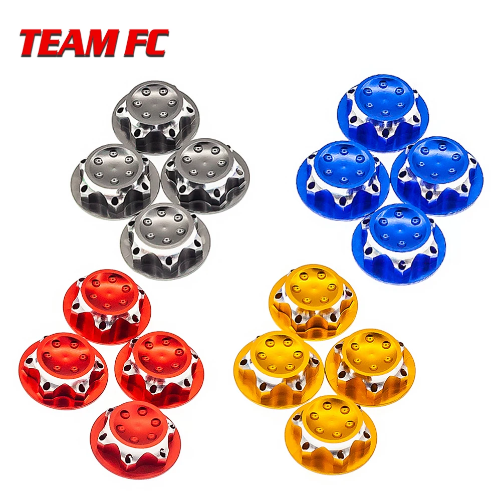 4pc/lot Aluminium Wheel Hub Cover Antidust Cover 17mm Hex Nut For Rc 1: ...