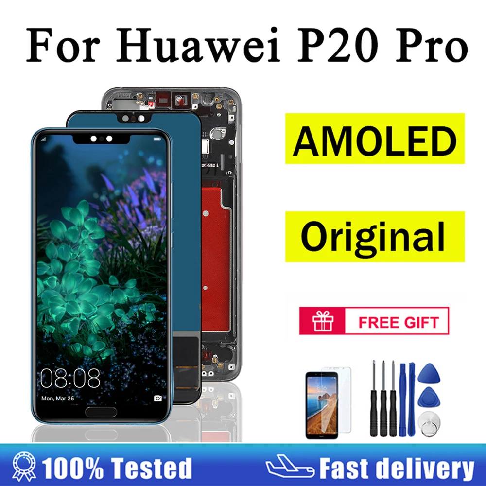 6.1'' Original AMOLED For Huawei P20 Pro LCD Display Touch Screen ...