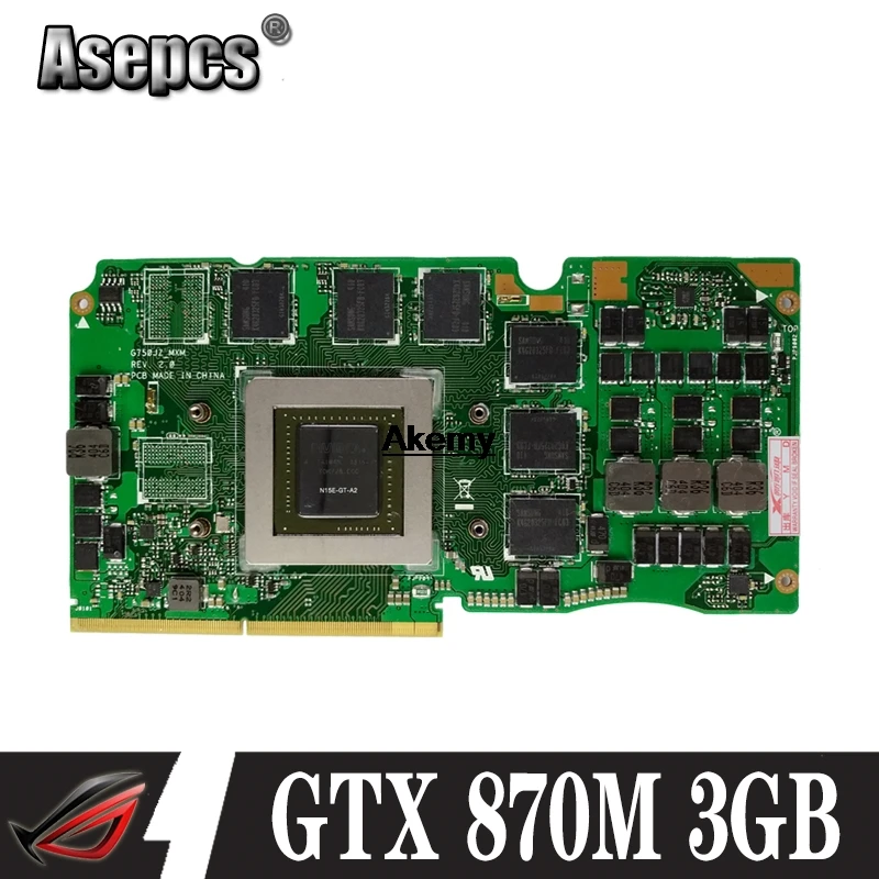 Tarjeta gráfica VGA para ordenador portátil Asus ROG G750JZ GTX870M GTX ...