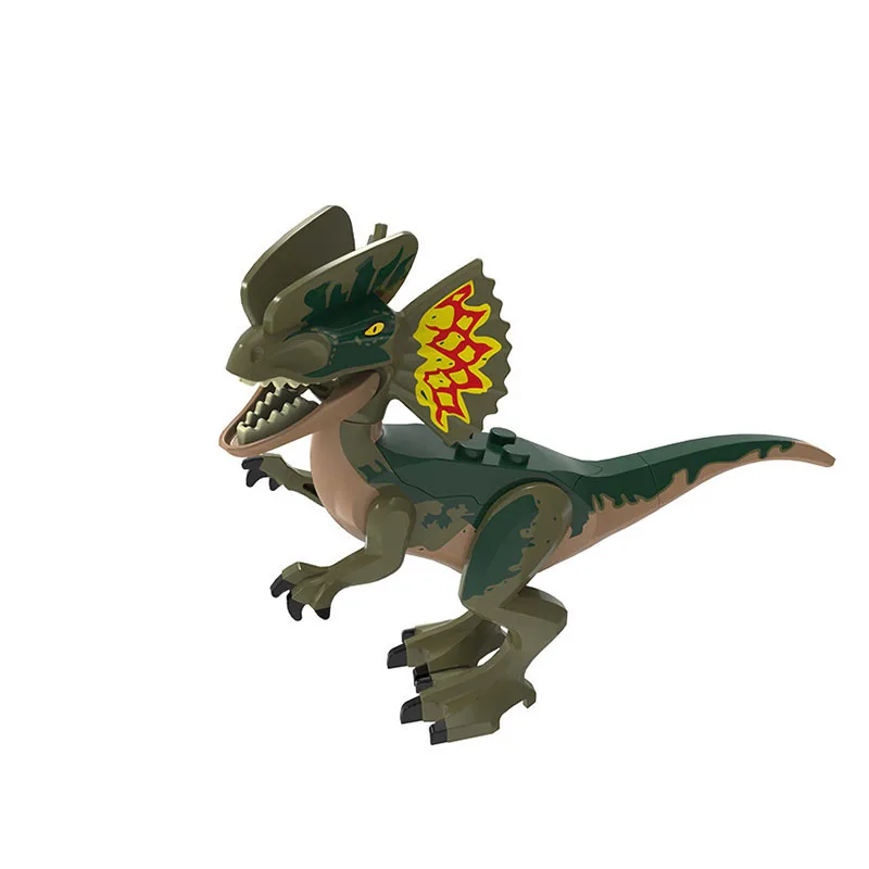 Assemble Building Block Jurassic Park Tyrannosaur Rex Dilophosaurus ...