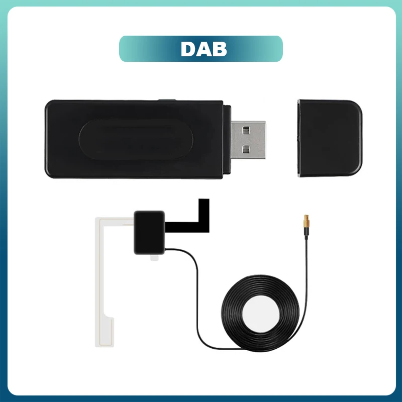 차량용 DAB + 안테나 및 USB 어댑터 수신기, 안드로이드 차량용 스테레오 플레이어, DAB 밴드 III, 174.0MHz ...