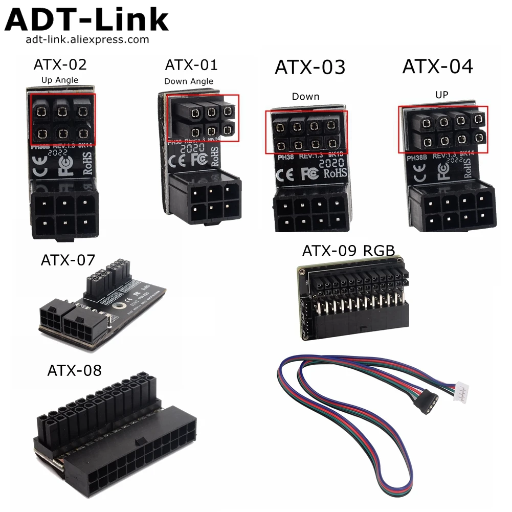 180-Degree-Angled-ATX-20pin-24pin-Motherboard-Mainboard-USB3-0-20Pin ...