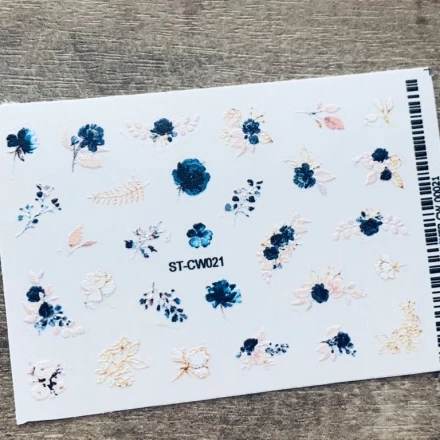 Anna Tkacheva sticker STCW No. 021 flowers. The branchlets stickers for ...