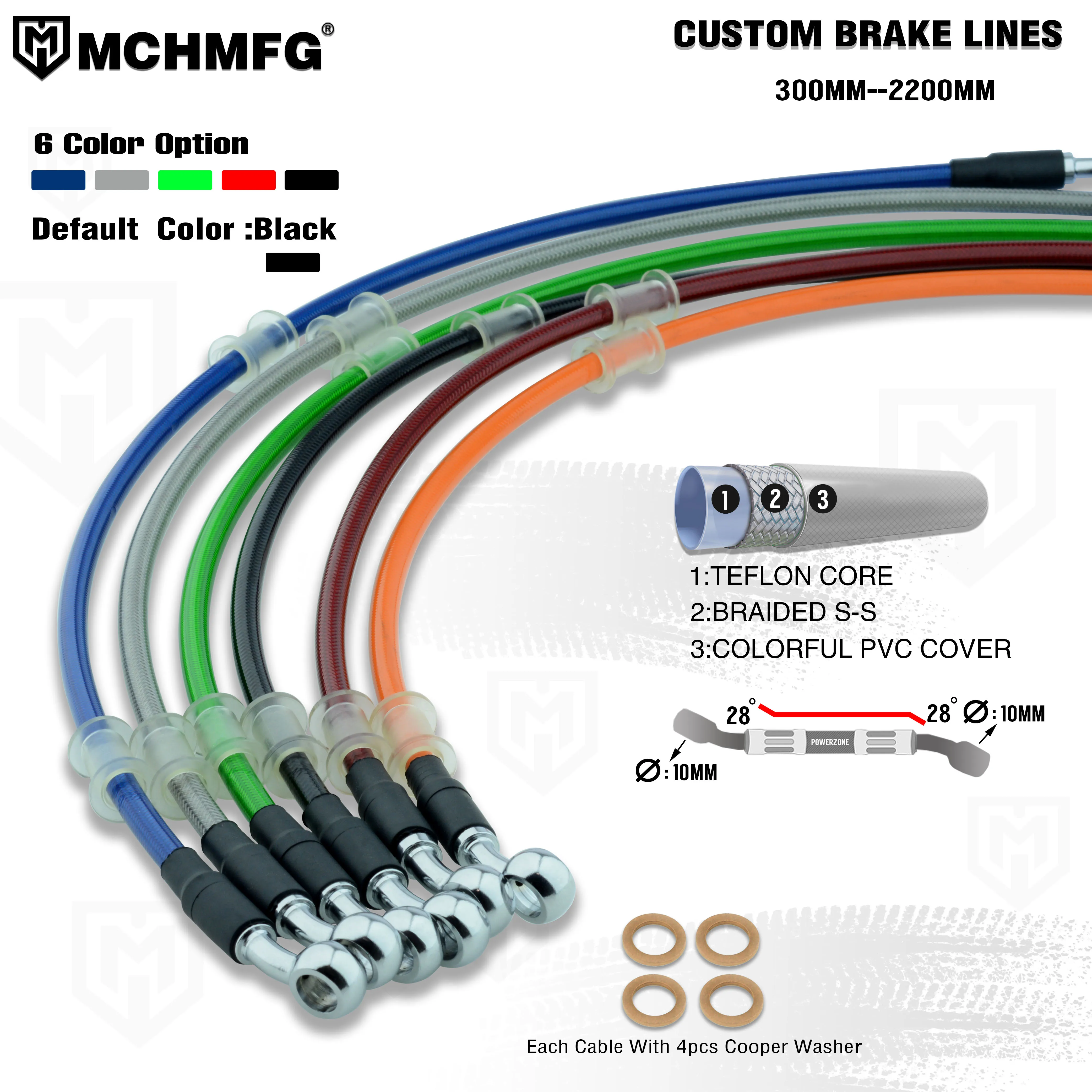 Motorcycle-Dirt-Bike-Braided-Brake-Hose-Line-Steel-Brake-cable ...