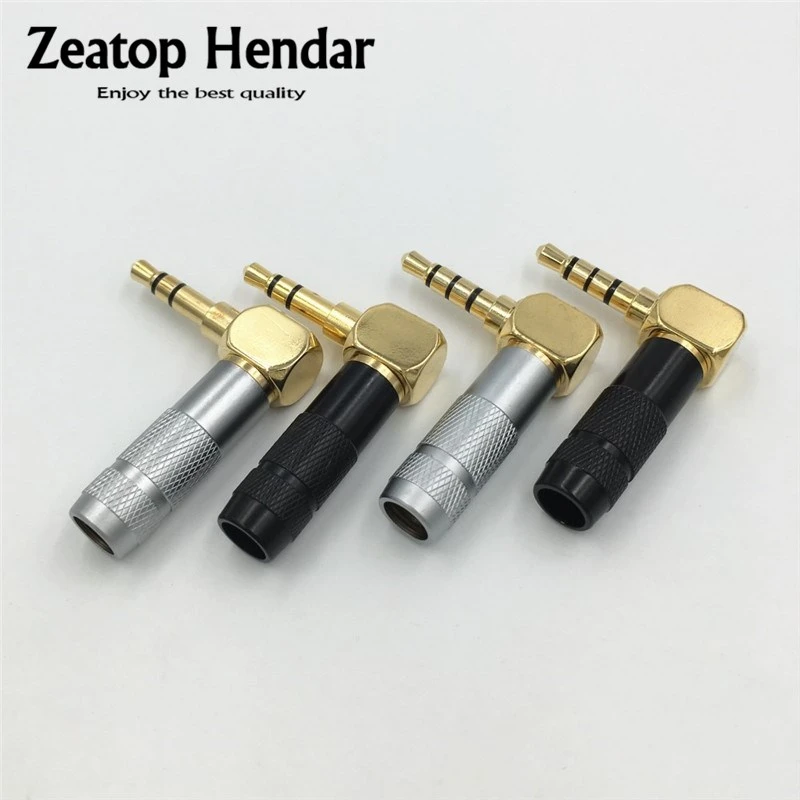 1pcs Right Angle 3.5 Audio Plug 3.5mm 3 / 4 Pole Male Stereo Jack ...