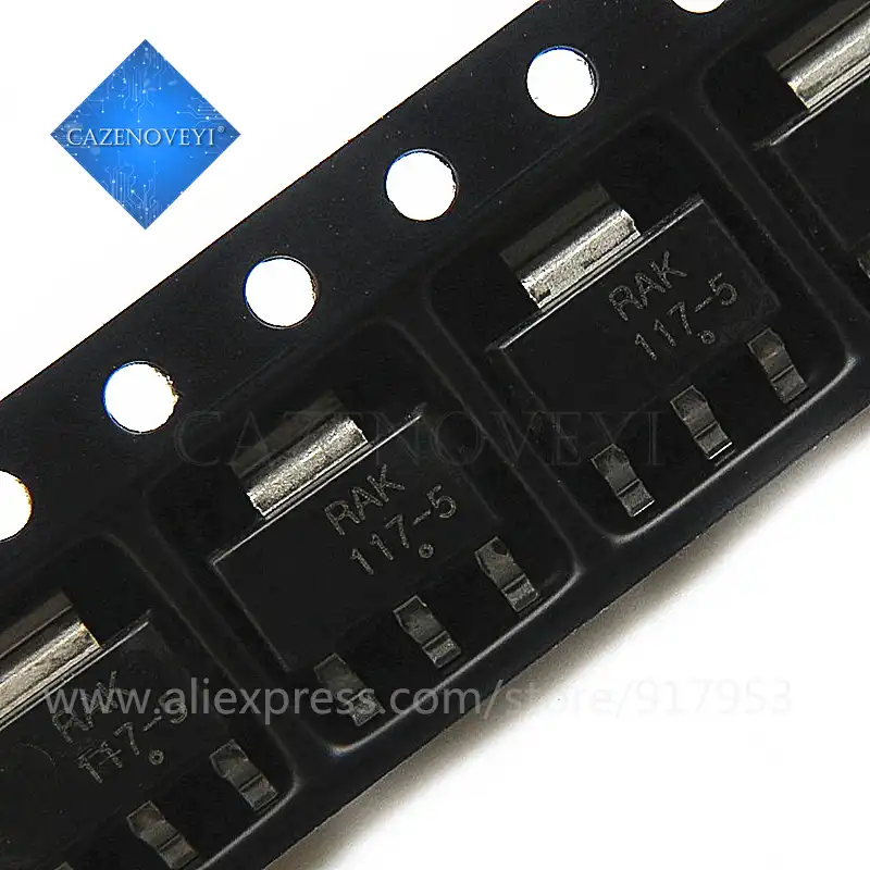 10pcs/lot NCP1117ST50T3G NCP1117 1117-5 SOT-223 5V New Original in ...