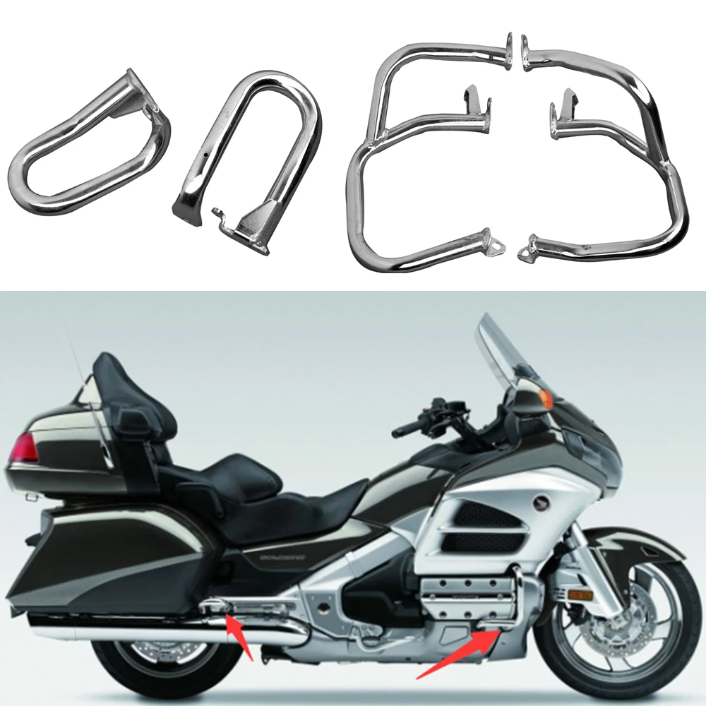 Front-Motor-Crash-Bars-Road-Protector-for-Honda-Goldwing-GL1800-GL1800A ...