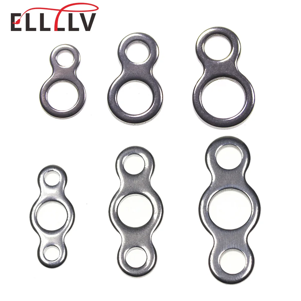20pcs Stainless Steel 8 Shape Double Solid Ring Assist Hook Trolling ...