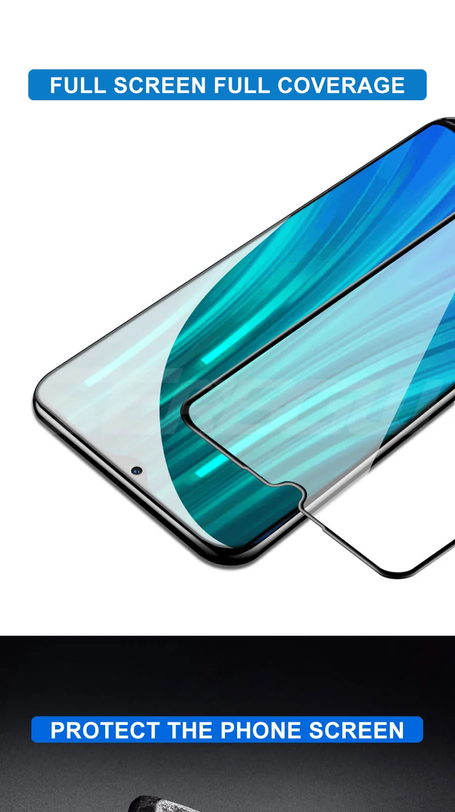 9D закаленное стекло для Xiaomi Redmi Note 8 7 6 Pro защита экрана на ...