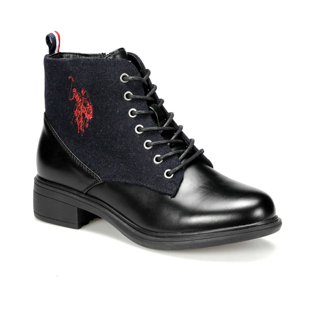 Botas negras de mujer FLO SERANO 9PR POLO ASSN.|Botas hasta el tobillo ...
