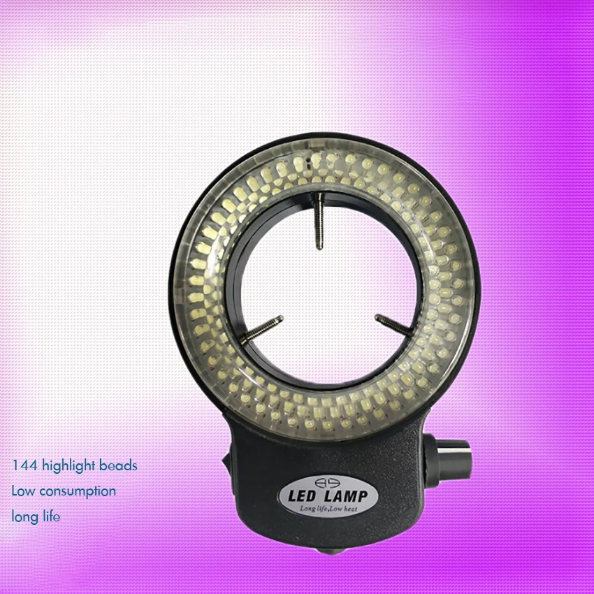 Microscope Ring Light White Light Adjustable 144 LED Ring Lamp ...
